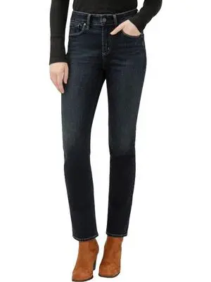 SILVER JEANS CO. Avery High-waist Slim Straight-leg Jeans - Concerto