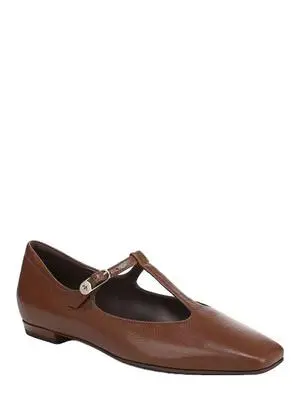 27 EDIT NATURALIZER Bella T-strap Flat - Caramel Brown