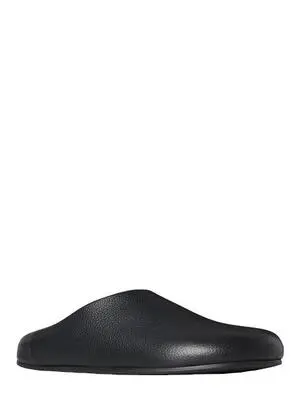 THE ROW Hudson Leather Mules - Black