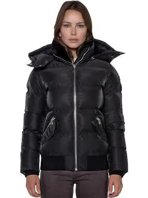 WOODPECKER Woody Bomber Quilted Coat - Black Diamond