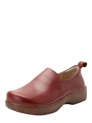 ALEGRIA BY PG LITE Leather Clogs - Borolo Red