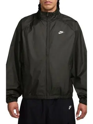 Nike Sportswear Club Water Repellent Full-zip Jacket - Sequoia/white