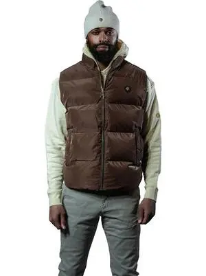 WOODPECKER Puffer Vest - Mocha Diamond