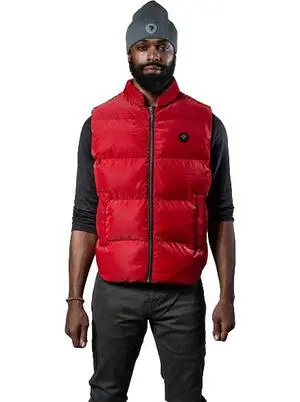 WOODPECKER Puffer Vest - Red Diamond