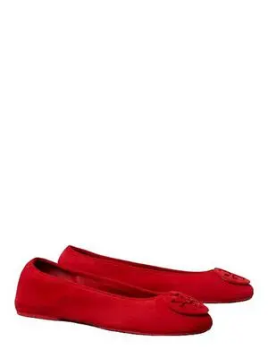 Tory Burch Reva Travel Ballet Flat Red