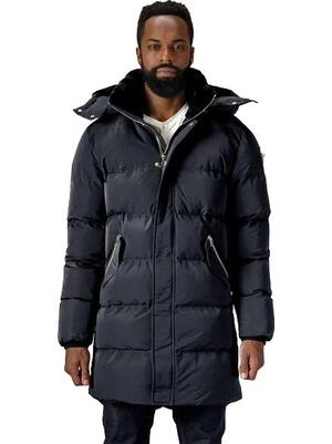 WOODPECKER Penguin Long Length Quilted Coat Black Diamond