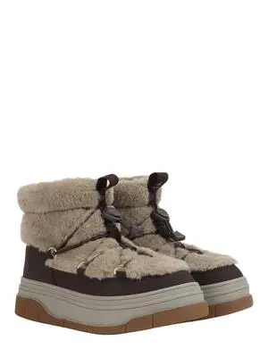 Pajar Janie Waterproof Insulated Platform Boots - Dark Brown/taupe