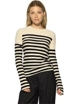 SERENA BUTE Striped Fitted Jumper