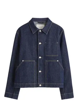 Cos Rinsed-Denim Jacket Dark Blue