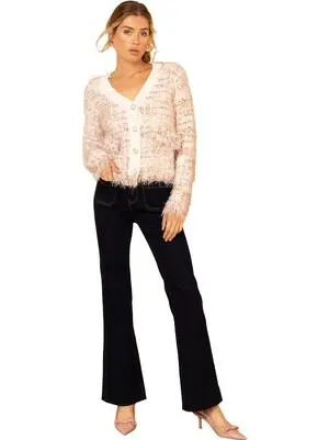 Hale Bob Amelie Boucle Knit Cardigan - Neutral