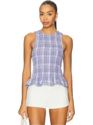 LOVERS AND FRIENDS Reese Top - Blue & Red Plaid