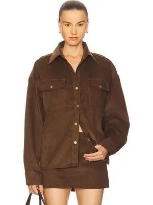 EB DENIM Daniele Corduroy Shirt Jacket - Chocolate Corduroy