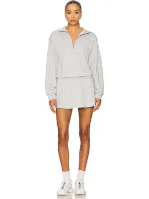 Superdown Jenice Quarter Zip Dress - Gray