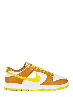 Nike Dunk Low Retro Sneakers - Summit White  Bright Citron  & Desert Oc