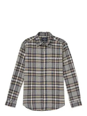 Portuguese Flannel Manta Checked Organic Cotton Shirt - Gray