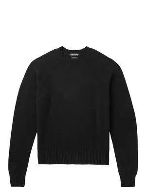 TOM FORD Crew Neck Cashmere Sweater - Black