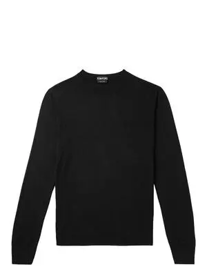 TOM FORD Silk Crewneck Sweater - Black