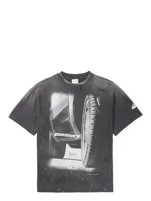 SAINT MXXXXXX Fast & Furious Printed Cotton-jersey T-shirt - Black