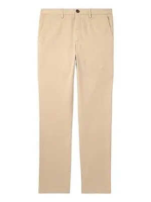 Mr P. Samuel Straight-leg Organic Cotton-blend Twill Chinos - Neutrals