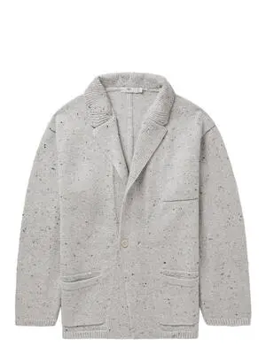 Inis Meáin Unstructured Merino Wool And Cashmere-blend Cardigan - Gray