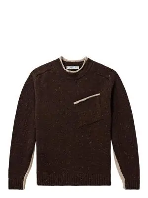 Inis Meáin Donegal Merino Wool And Cashmere-blend Sweater - Brown