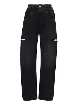 MAISON MARGIELA Cut-out Wide-leg Denim Jeans - Black Washed