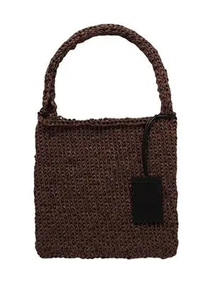 THE ROW Didion Large Woven Waxed-cotton Shoulder Bag - Brown