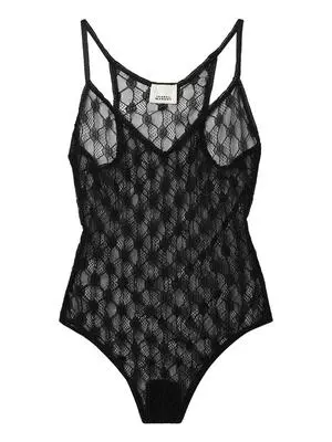 Isabel Marant Mildy Stretch-lace Bodysuit - Black