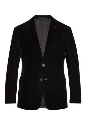 Giorgio Armani Apos;s Velvet Notch Lapel Dinner Jacket - Black