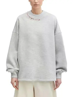 Fiorucci Embroidered Crew-neck Sweatshirt - Grey