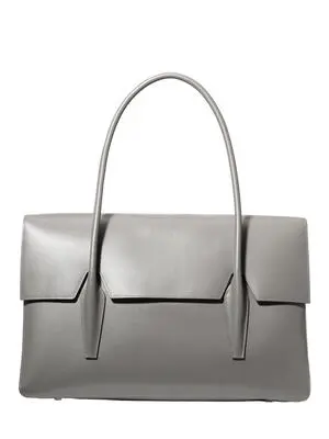 Michael Kors Natasha Large Leather Satchel - Grey