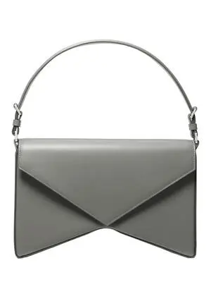 Michael Kors Manhatta Large Leather Shoulder Bag Grey