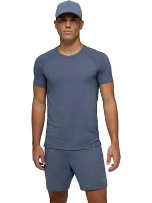 Alo Yoga Idol Crewneck Short Sleeve Top - Bluestone