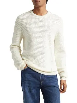 Dolce & Gabbana Virgin Wool Waffle Knit Sweater - W4335 Bianco Brillante