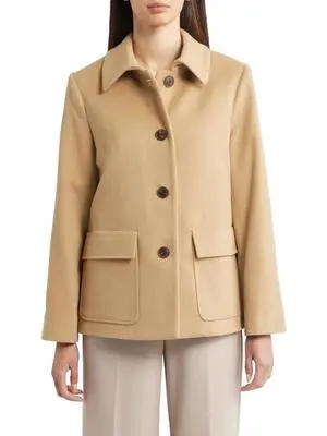 Fleurette Dylan Wool Barn Jacket - Camel