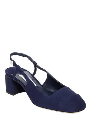JIMMY CHOO Elisa Slingback Pump - Navy/navy