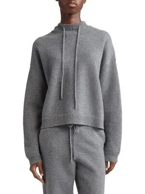 Loulou De Saison Sarla Loose Fit Cashmere Hoodie - Anthracite Melange