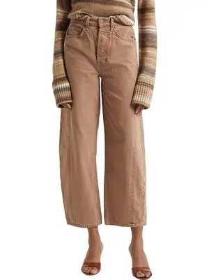 Veronica Beard Ryder High-waist Barrel-leg Jeans - Tan Sierra