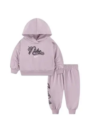 Nike Logo Graphic Hoodie And Joggers Set - Plum Fog