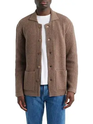 ALEX CRANE Kite Merino Wool Cardigan Coffee