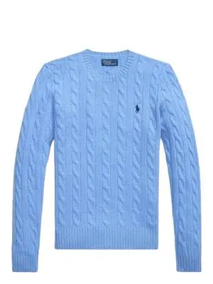 Polo Ralph Lauren Cable Wool & Cashmere Crewneck Sweater - New Litchfield Blue