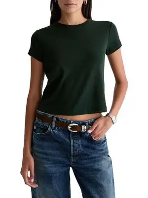 Ag Sadie Crop T-Shirt Pine