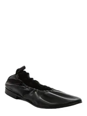 275 CENTRAL Vanna Leather Ballet Flat Black