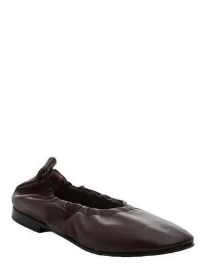 275 CENTRAL Vanna Leather Ballet Flat Wine