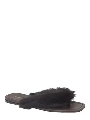 FERRAGAMO Loly Shearling Flip Flop - Florence Testa Di Moro