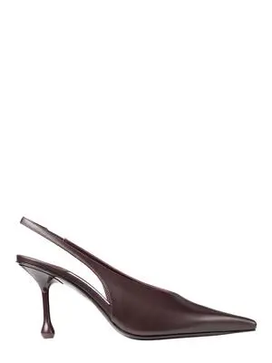 JIMMY CHOO Isa 80 Calf Leather Pumps - Deep Merlot