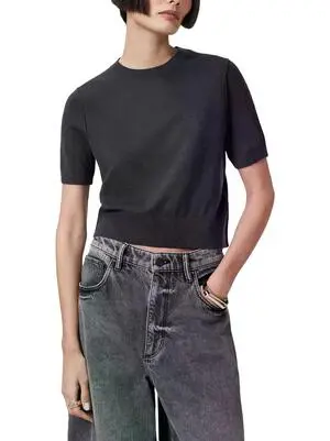 ALLSAINTS Short-sleeve Crew-neck Top - Black