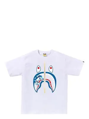 A BATHING APE Abc Camo Milo Shark Tee Shirt (ss25) White/blue