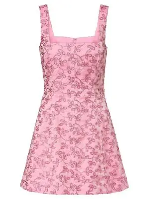 MARKARIAN Floral Sequined Mini Dress - Pink