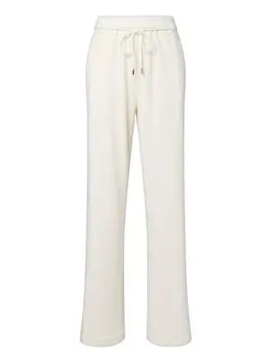 Max Mara Virgin Wool Straight Trousers - White